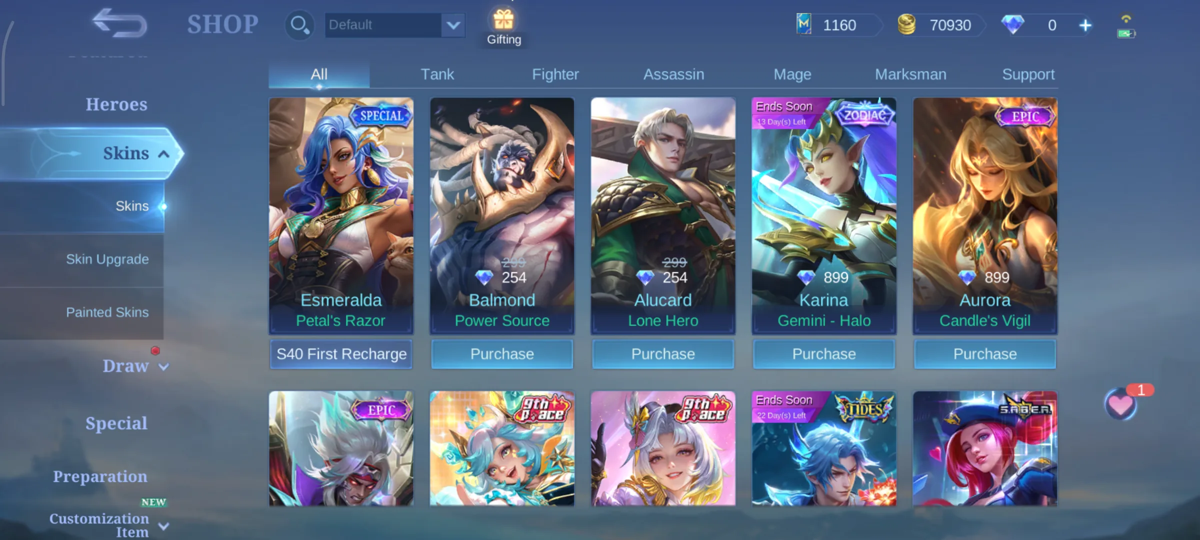 MLBB Shop Prices Catalog: Skin, Hero, Pack and Fragment Costs | ManaBuy ...
