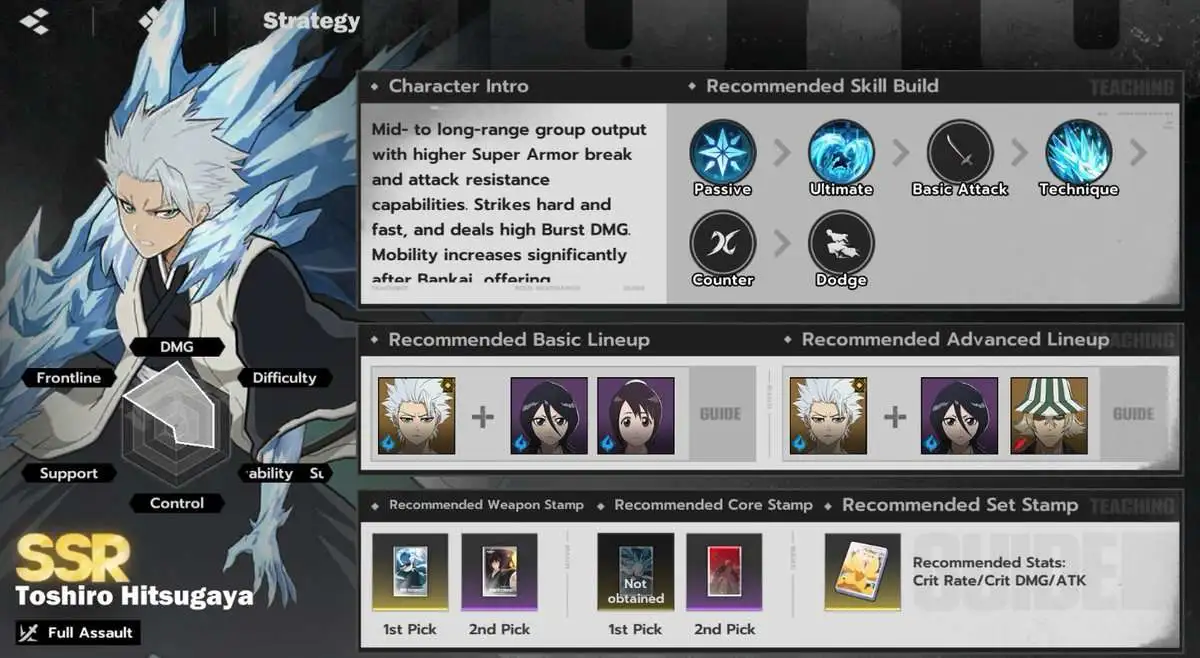 Bankai Toshiro Build and Team Guide – Bleach: Soul Resonance